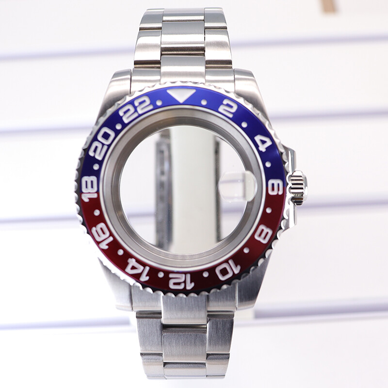 40mm Modified GMT watch case strap Sapphire Glass stainless steel ...