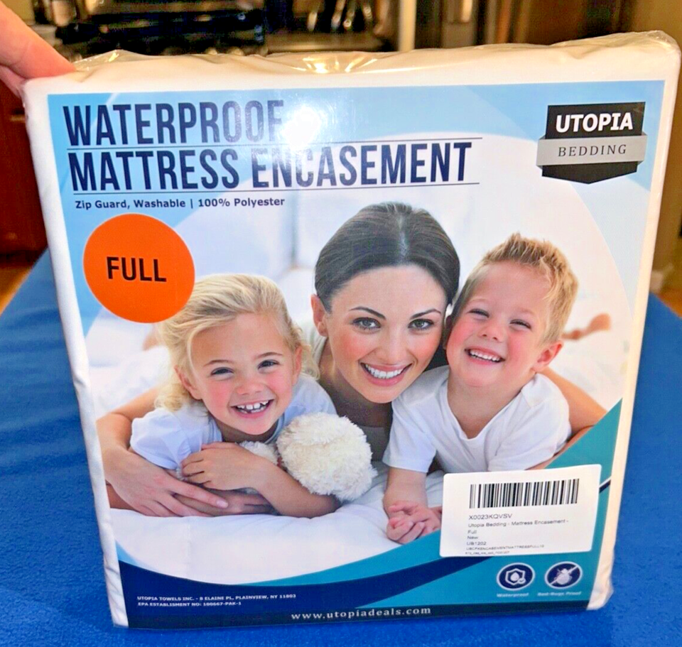 Utopia Bedding Zippered Mattress Encasement 100% Waterproof & Bed Bug ...
