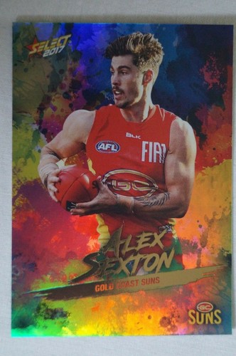 Gold Coast Suns AFL Select Multi Colour Holo Foil Footy Card Alex ...