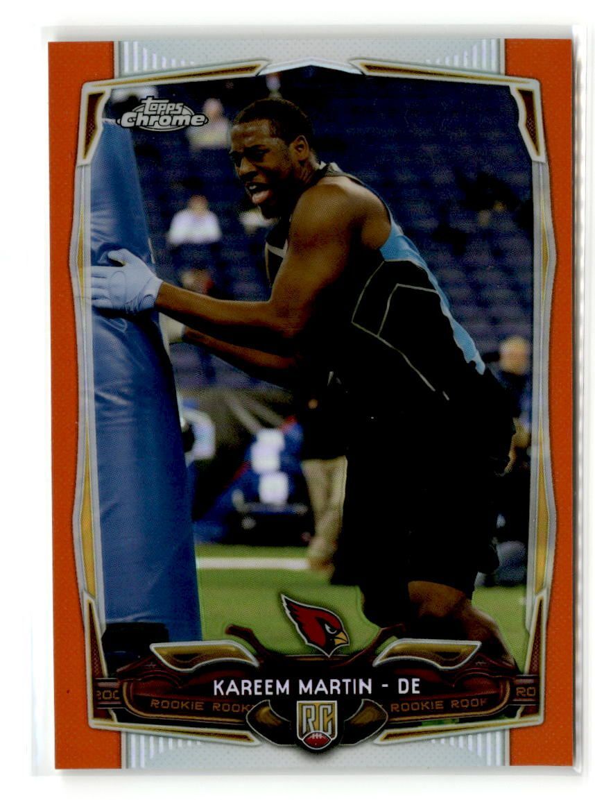 Kareem Martin Arizona Cardinals 2014 Topps Chrome Orange Refractors ...
