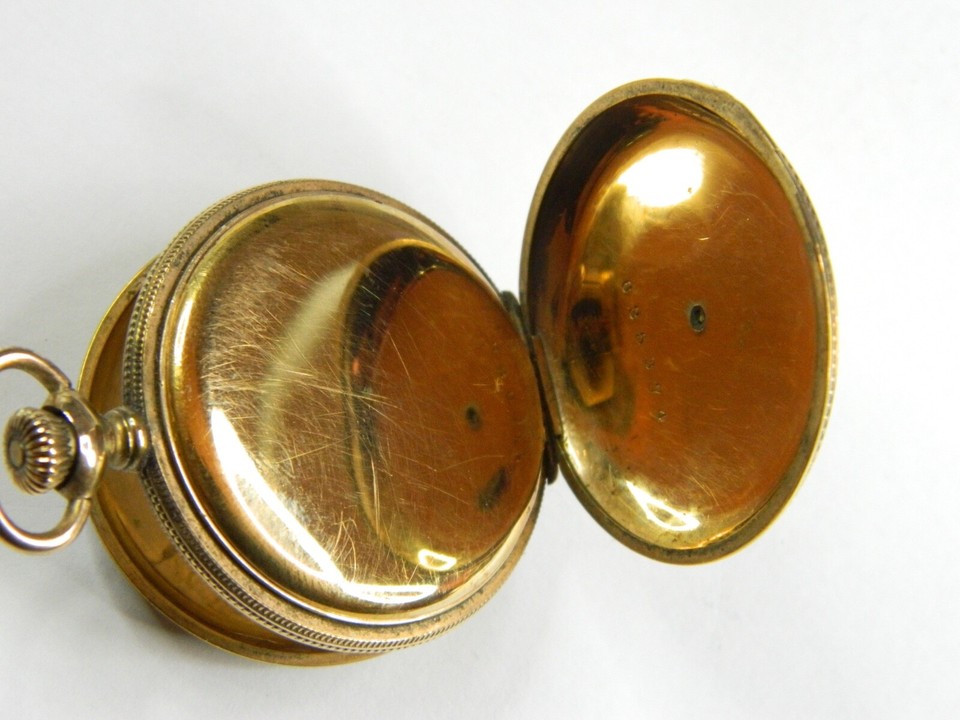 NICE VINTAGE ESSEX COLUMBIA 0S 14K GOLD FILLED STAR DIAMOND HC POCKET ...