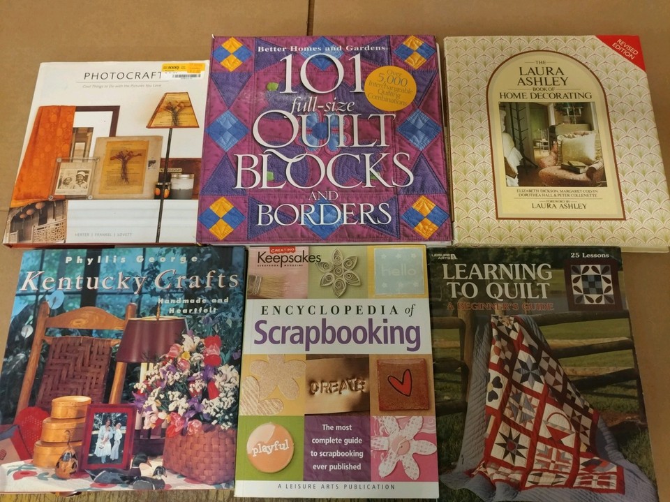 Lot of 10 Hobby Craft Design Home Decorating Quilt Knit Sewing Books ...