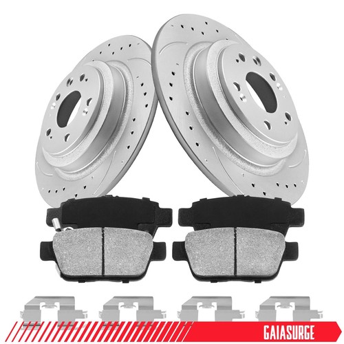 333.3mm Rear Disc 2x Brake Rotors + 4x Brake Pads for Acura TL 09-2014 ...