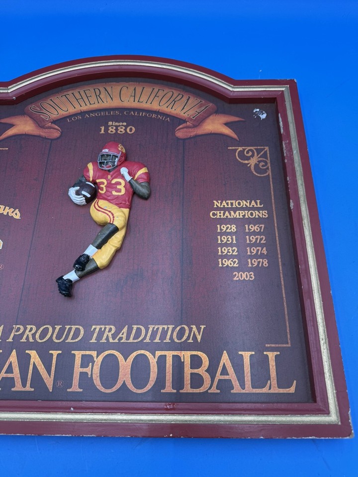 Vintage 2003 Trojans USC National Championship Wood Sign Football 3D ...