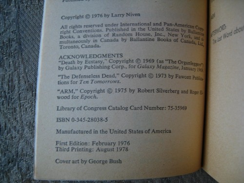 Larry Niven - The Long Arm of Gil Hamilton (Known Space Series ...