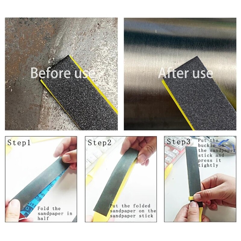 4Pcs Polishing Sandpaper Kits Sandpaper Flat File Rasp File Set Sanding ...