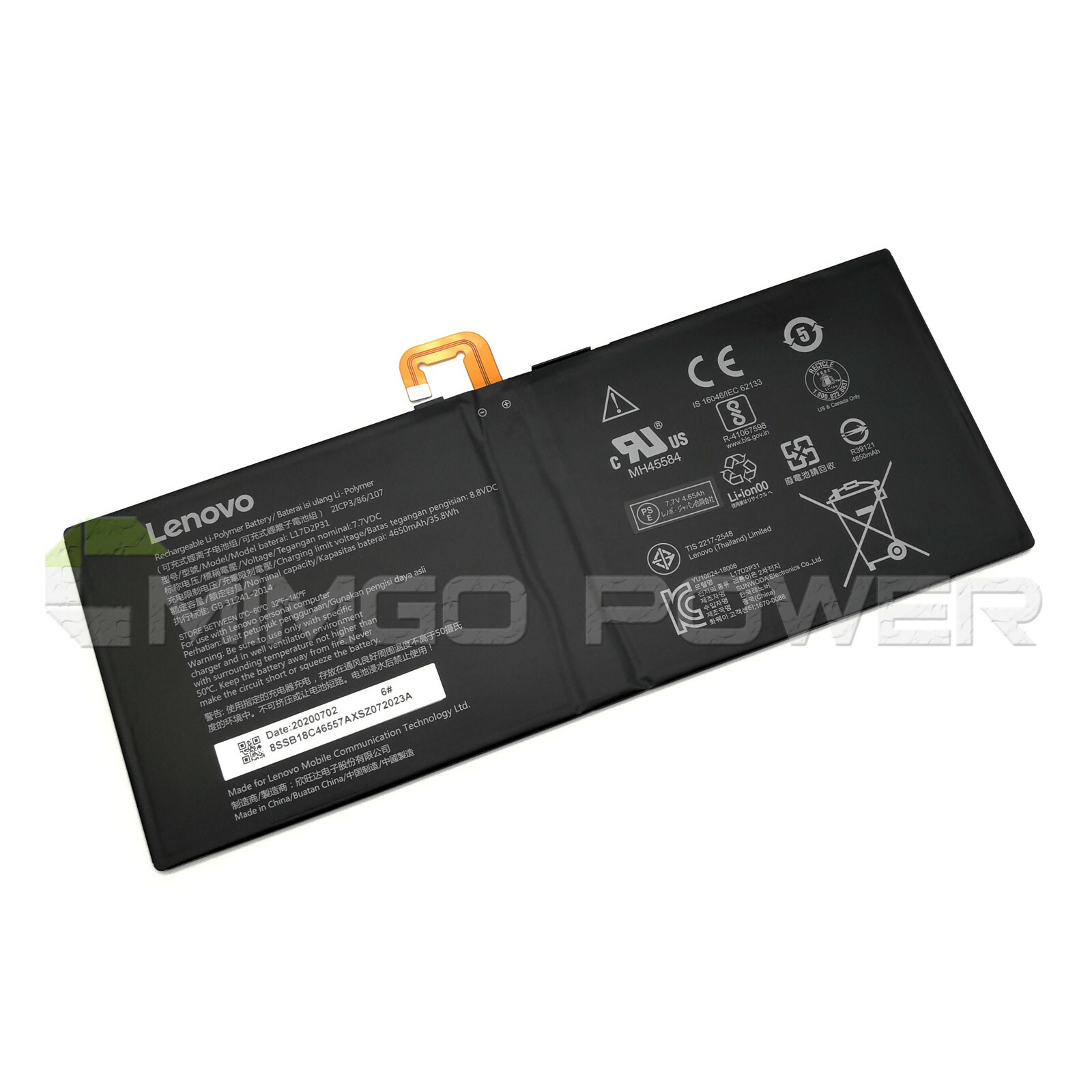 New Genuine L17D2P31 35.8Wh Battery for Lenovo Yoga Book C930 YB-J912F ...