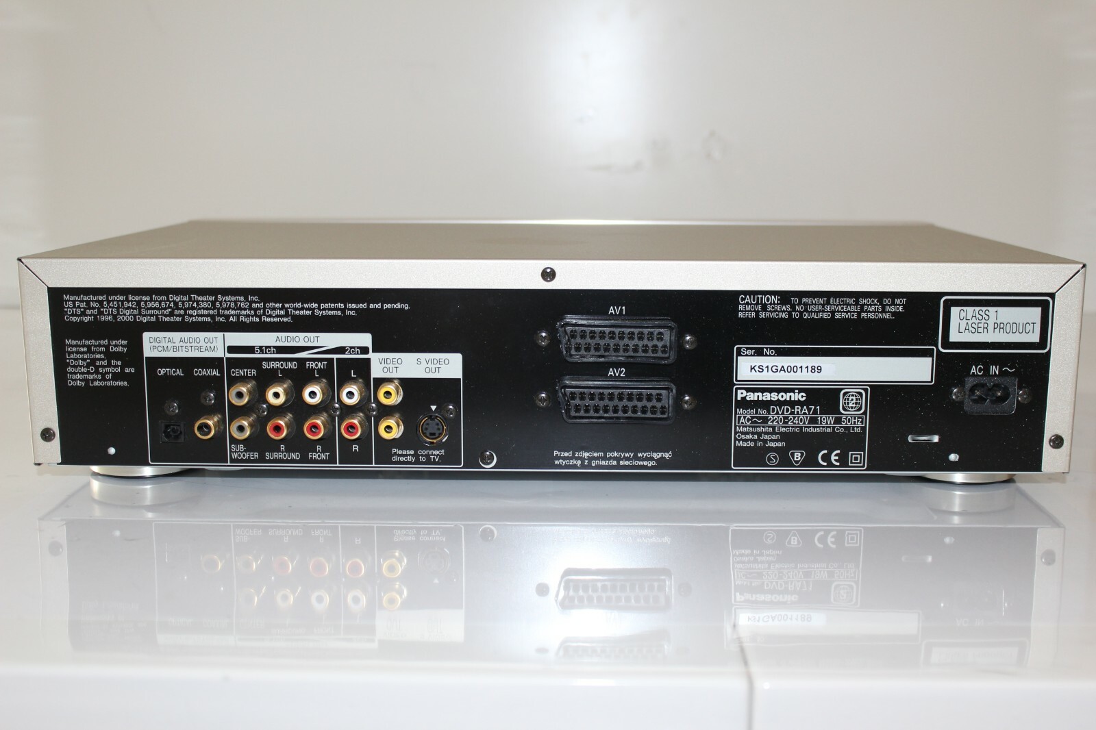 Dvd Player Panasonic DVD- RA71 „champagner“ High-End DVD / DVD-Audio ...