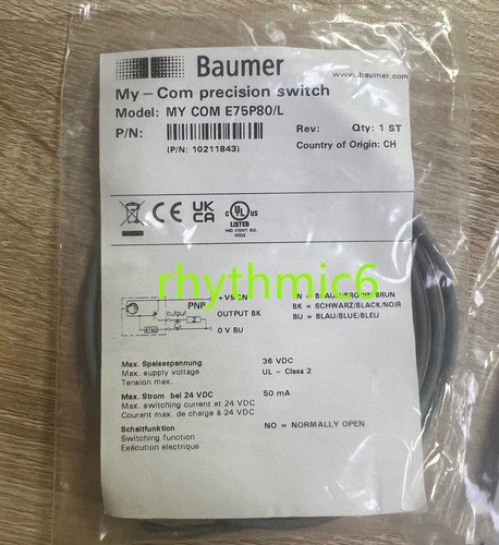 Brand new Baumer MY COM E75P80L Sensor MY COM E75P80L | eBay