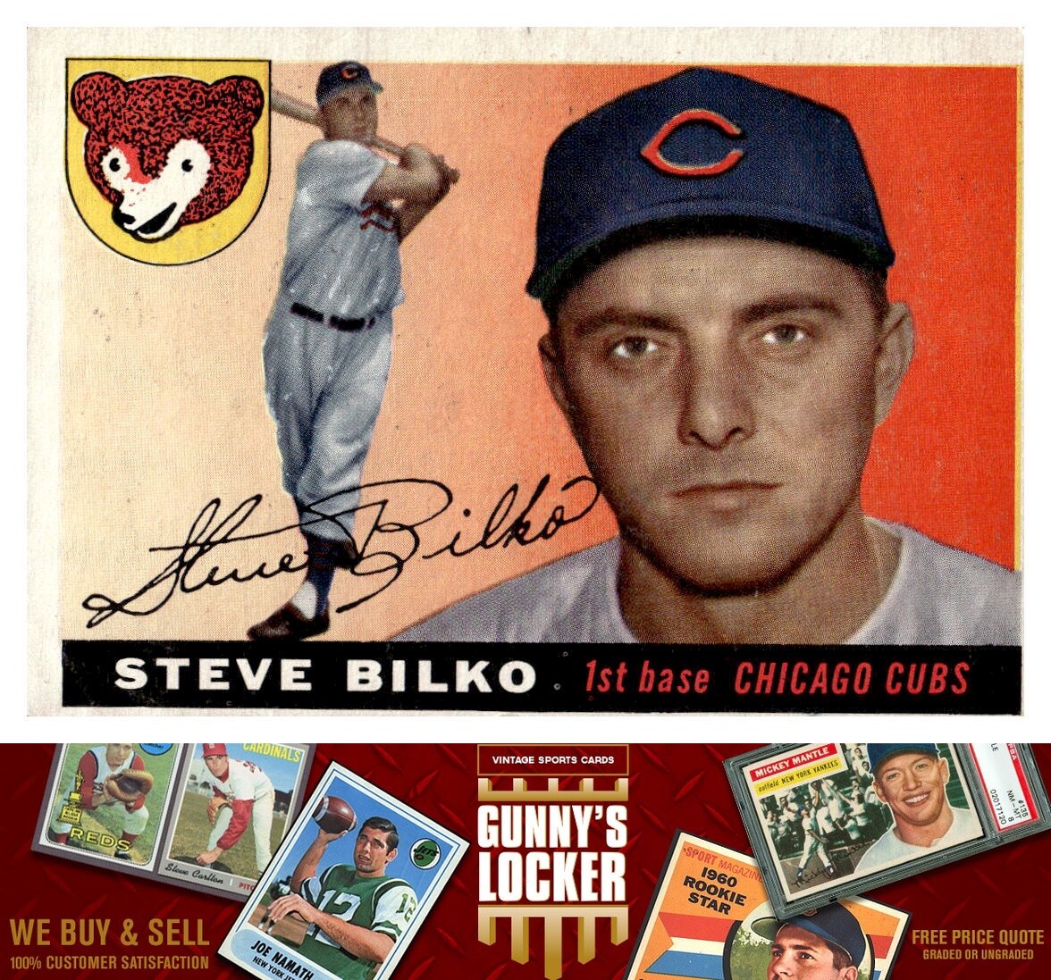 1955 Topps Steve Bilko 93 Chicago Cubs | eBay