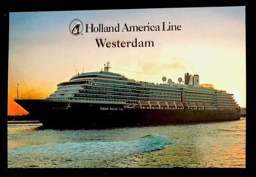 Postcard Holland America Line Westerdam Cruise Ship Promo Continental ...