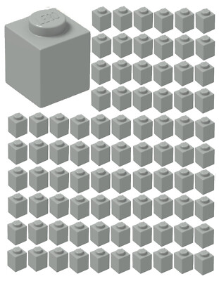 ☀️Lego 1x1 LIGHT BLUISH GRAY Brick x 100 Stud Part Piece Bulk Lot Legos ...