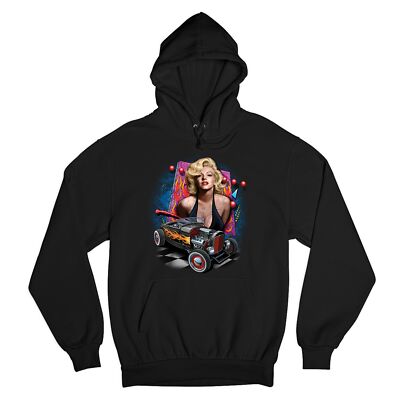 Marilyn Monroe Hot Rod Sweatshirt Vintage Route 66 Drag Racing Hoodie ...