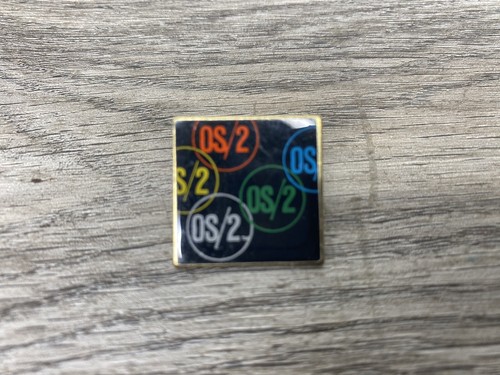 Vtg IBM Microsoft OS/2 Advertising Square Button Pin | eBay