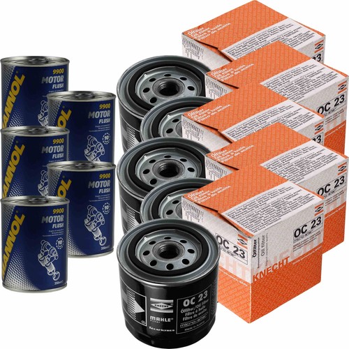 5X Original MAHLE / KNECHT Filtro Olio OC 23 + SCT Pulizia Motore ...