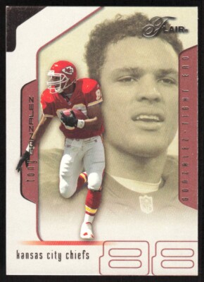 2002 Flair Tony Gonzalez #70 Kansas City Chiefs | eBay