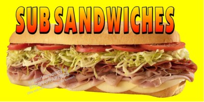 SUB SANDWICHES SUBMARINE HOAGIE VINYL BANNERS (CHOOSE YOUR SIZE) FULL ...