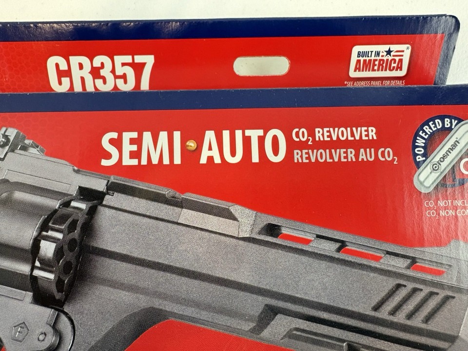 Crosman CR357 CO2-Powered BB and Pellet Air Gun Pistol Revolver .177 ...