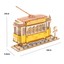DIY Retro Tram Model Wooden 3d Puzzle Toys Assembly Game for Kids Adult ...
