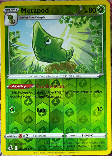 Metapod Reverse Holo - 002/264 - Fusion Strike Pokemon 2021 | eBay