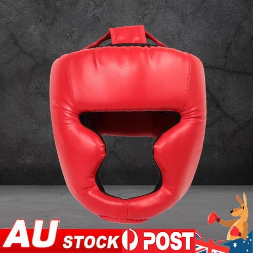 Full-Covered Boxing Head Guard PU Leather Boxing Protective Gear for ...
