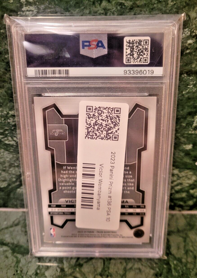 2023 PANINI PRIZM 136 VICTOR WEMBANYAMA! GEM MINT! PSA 10! ROOKIE! RC ...