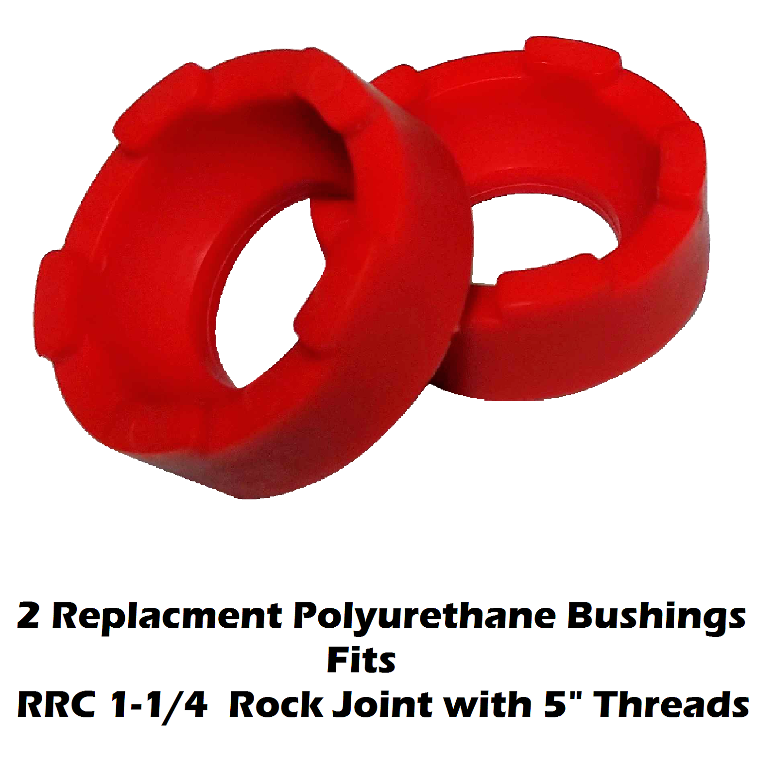 2 ( RED ) Poly Bushings Re-Build Kit for RRC 1-1/4 with 5" Long Shaft ...