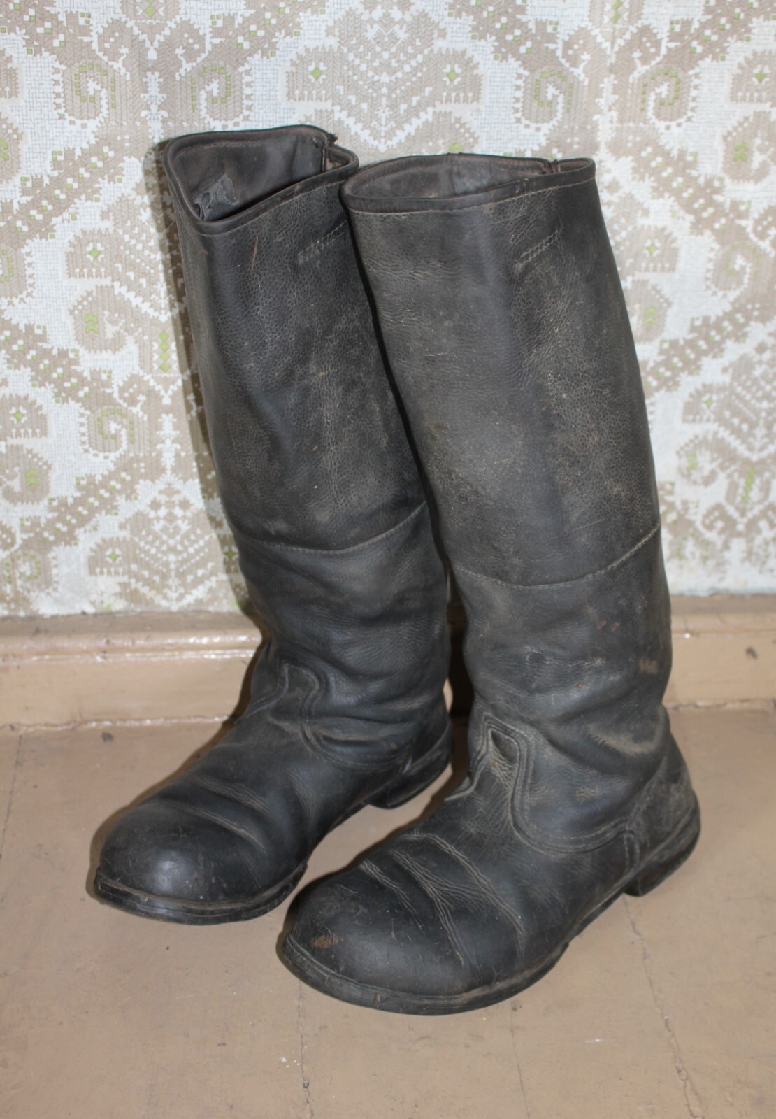 ORIGINAL WW2 NKVD RKKA RED ARMY SOLDIER LEATHER BOOTS SHOES PAIR STALIN ...