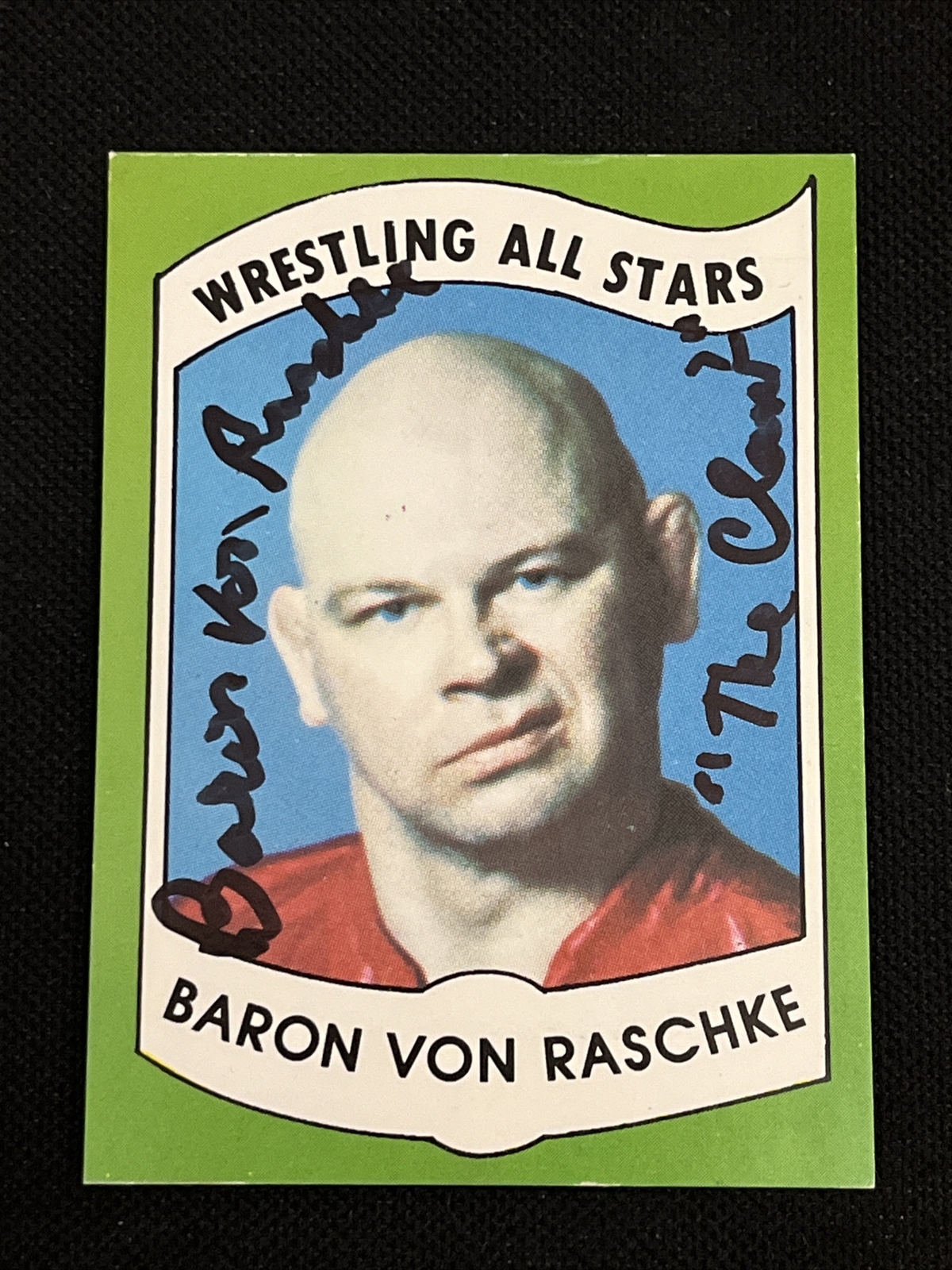 BARON VON RASCHKE 1982 WRESTLING ALL STARS ROOKIE SIGNED AUTOGRAPHED ...