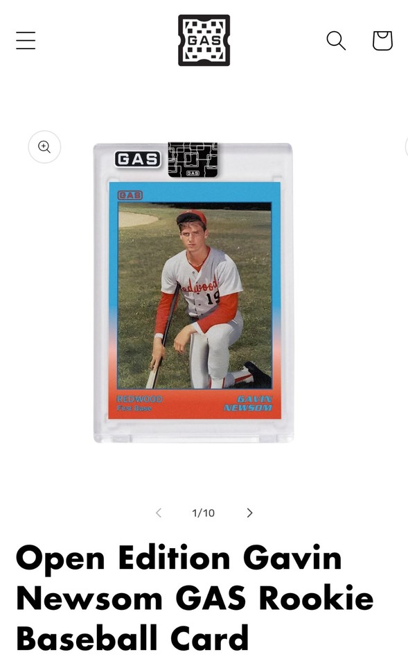2024 GAS Gavin Newsom SF Mayor CALIFORNIA Governor HIGH SCHOOL Baseball ...