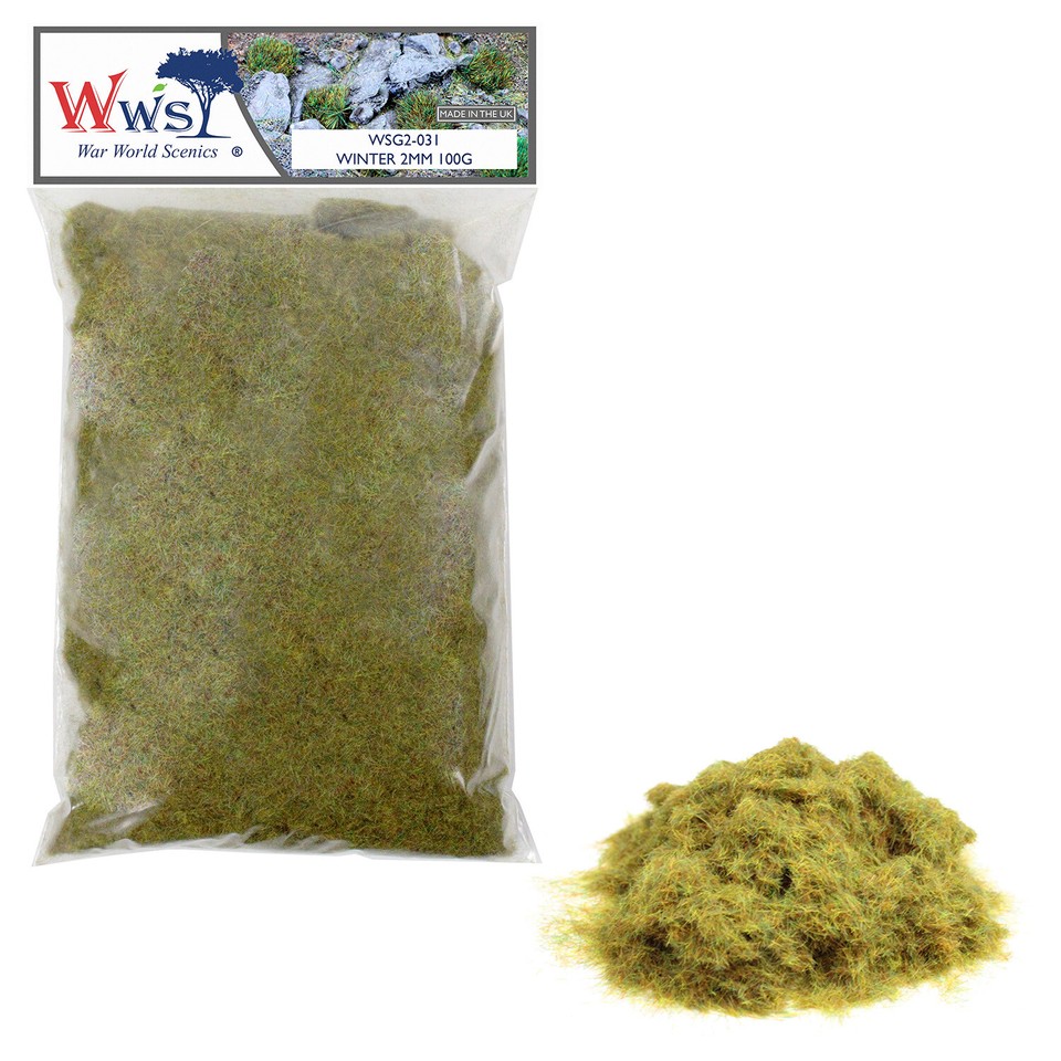WWScenics Static Grass 2mm 4mm 6mm 100g Model Railway Scenery Wargaming ...