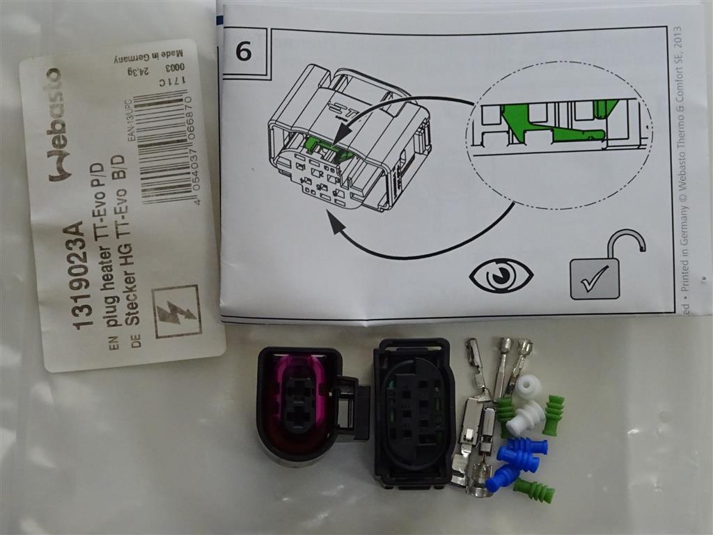Standheizung Webasto Stecker Pin Reparatursatz f Kabelbaum EVO 1319023A ...