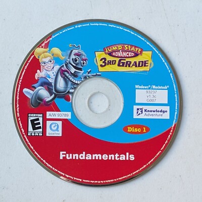 Jump Start Advanced 3rd Grade replacement Disc Disk #1 Fundamentals PC ...
