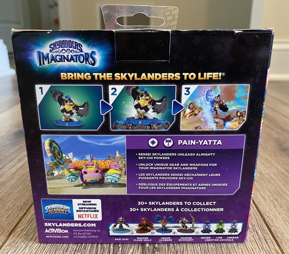 RARE Skylander ROCK CANDY PAIN YATTA Crystal Clear Blue Imaginators ...