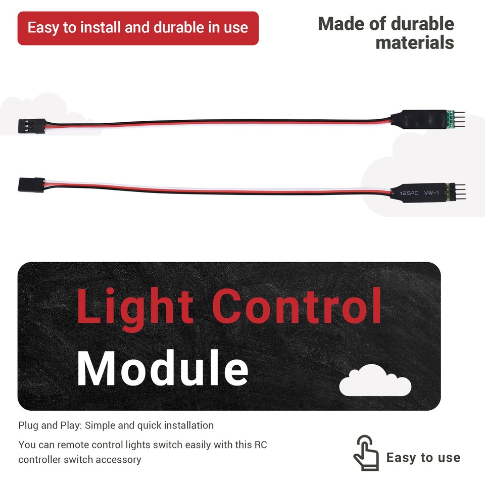 2X(Remote Control Board CH3 Light Control Module for the Model RC ...