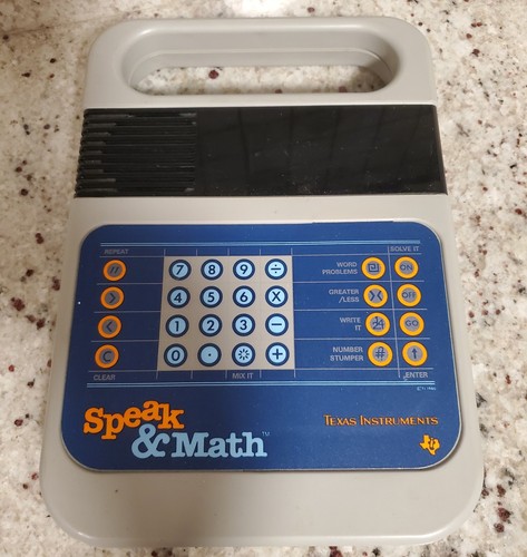 Vintage 1980 TEXAS INSTRUMENTS Electronic Speak & Math Learning Toy ...