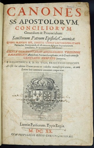 1620 A Comprehensive Latin Compilation of Early Christian Canonical ...