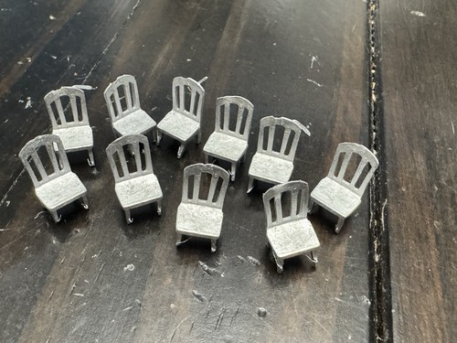 Lot 74 O Scale model Cast Metal Train Chairs Lot Furniture Train ...