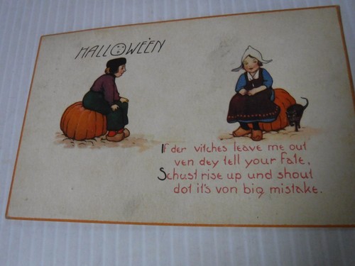 SCARCE NASH ANTIQUE HALLOWEEN POSTCARD #39 (great note) SCARCE (artist ...