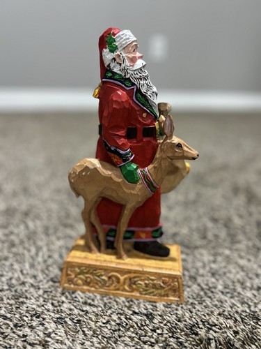 Wood-Look Resin Skinny Santa St. Nicholas Santa Clause Figure 10” Tall ...