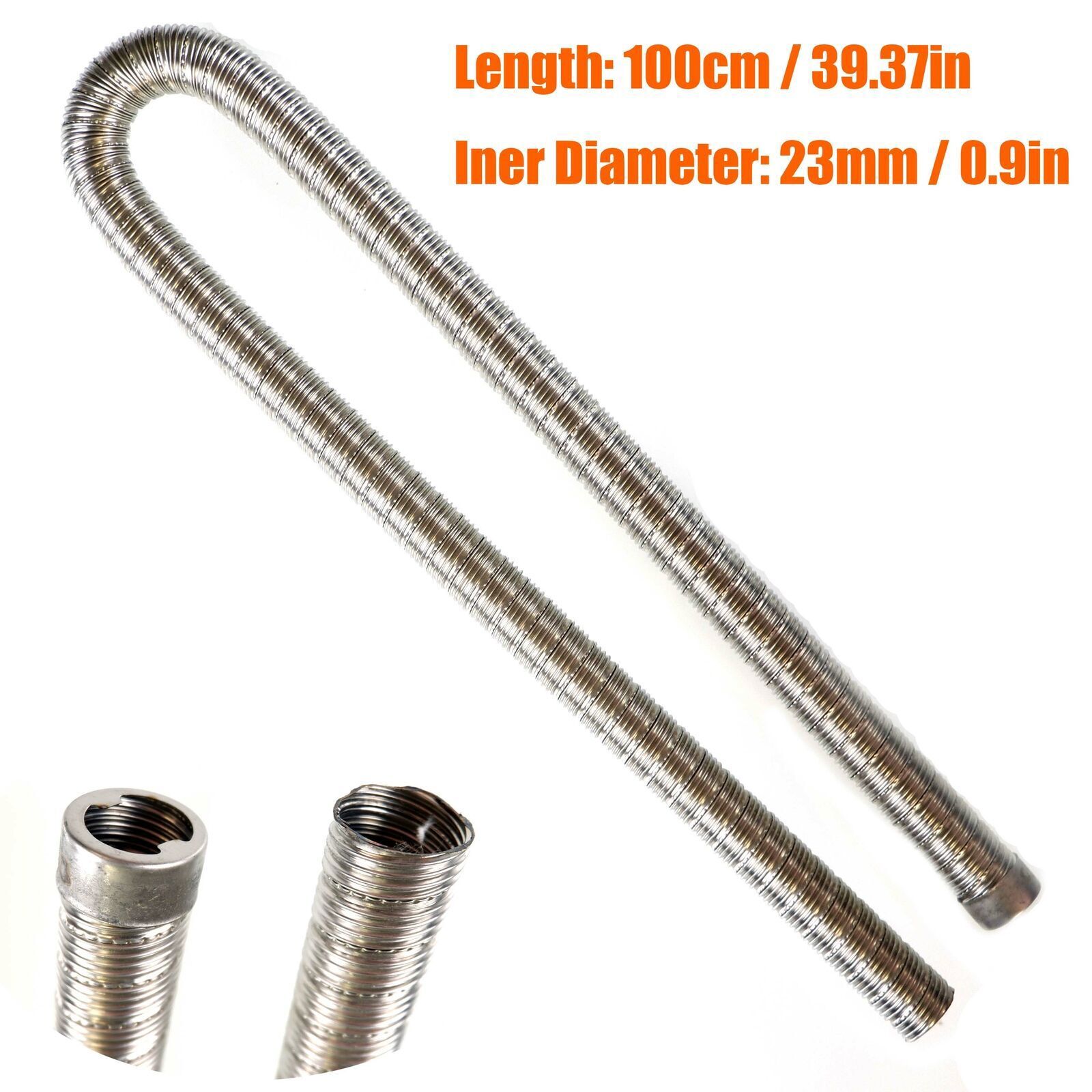 60cm - 300cm Air Diesel Heater Exhaust Pipe Gas Vent Hose extend Silver ...