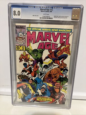 Marvel Age #12 CGC 8.0 1st Prototype of Spider-Man's Black Costume Zeck ...