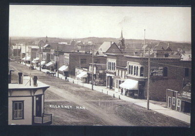 REAL PHOTO KILLARNEY MANITOBA CANADA DOWNTOWN STREET SCENE POSTCARD ...