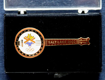 Very Rare 2002 salt lake city winter olympic BANJO pin NEW | eBay