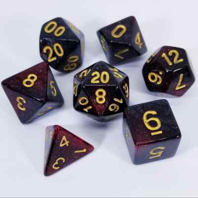 Demon Blood 7 Dice Set Polyhedral RPG DnD Dungeons Dragons Pathfinder ...