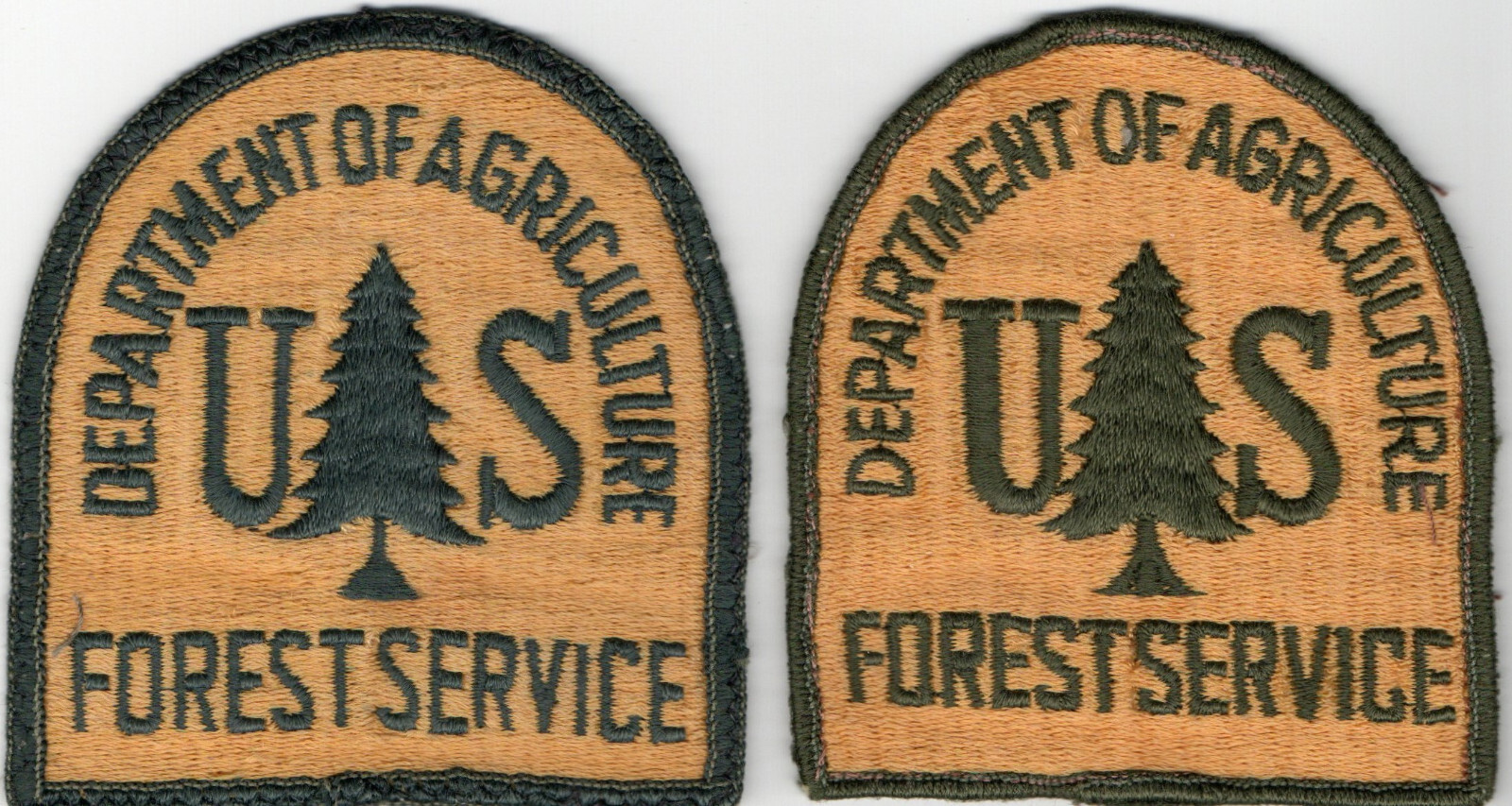 National Forest Service 1962-75 Two Flatbottom Patches USFS Forestry | eBay