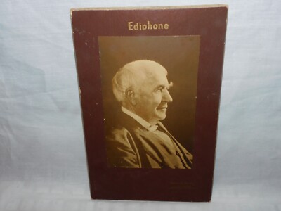 EARLY 1900'S THOMAS EDISON " EDIPHONE " STORE ADVERTISING COUNTER SIGN ...