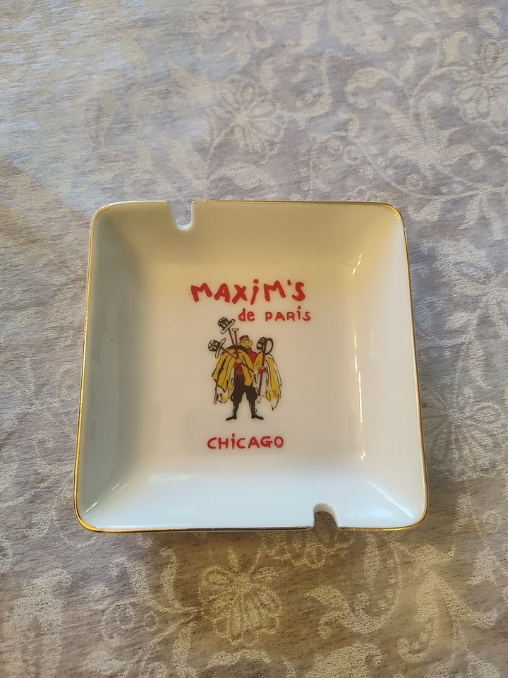 Vintage Maxim’s de Paris Chicago Restaurant Porcelain Ashtray | eBay UK