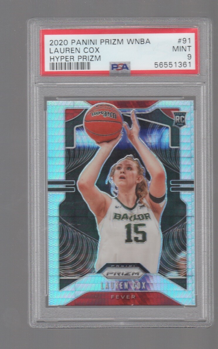 LAUREN COX 2020 PANINI PRIZM WNBA HYPER PRIZMS ROOKIE CARD #91 PSA 9 | eBay