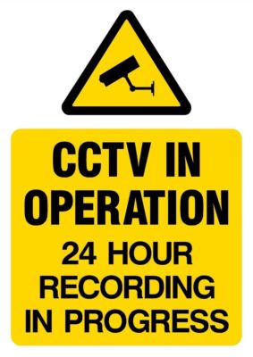 CCTV OPERATION 24 HOUR RECORDING IN PROGRESS Sign Sticker Free P&P A5 ...